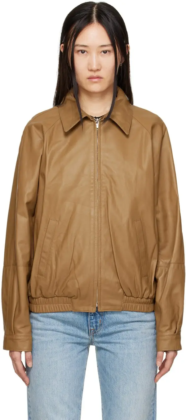 Maryam Nassir Zadeh Tan Resolution Jacket In 808 Teak - 47% Off